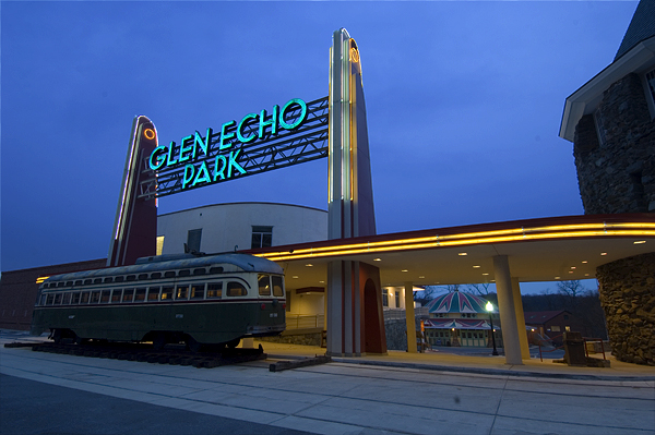 2 carousel sit ins: Glen Echo amusement park and Gwynn Wood